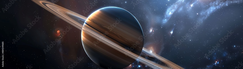 The gas giant Saturn is the sixth planet from the Sun and the second ...