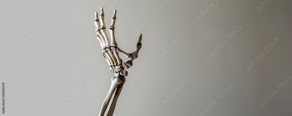 Skeleton Hand Reaching Up, creating a spooky and eerie atmosphere ...