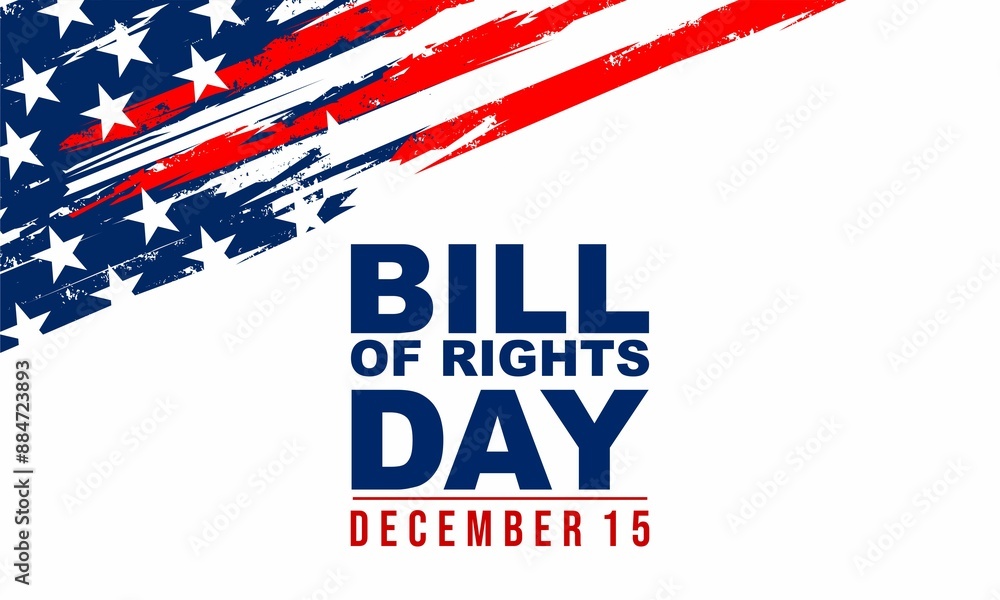 Bill of Rights Day Vector Background, a commemoration of the ...