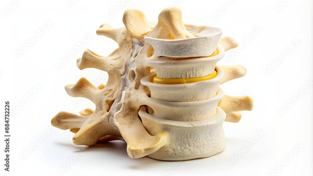 Lumbal vertebra with intervertebral disc and herniated nucleus pulposus ...