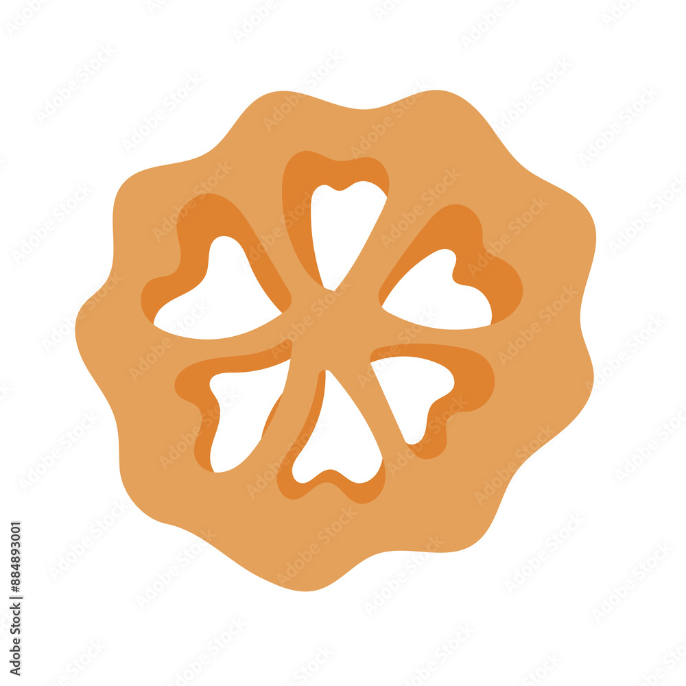 Gambar kue kembang goyang vector illustration isolated, kuih loyang ...
