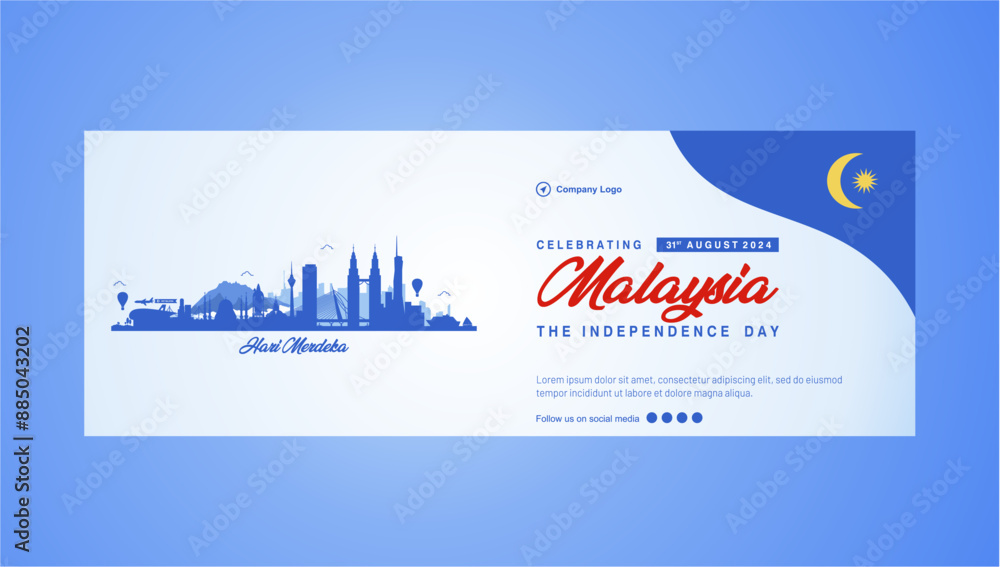 Simple Elegant 67th Malaysia Independence Day 2024 Template with ...