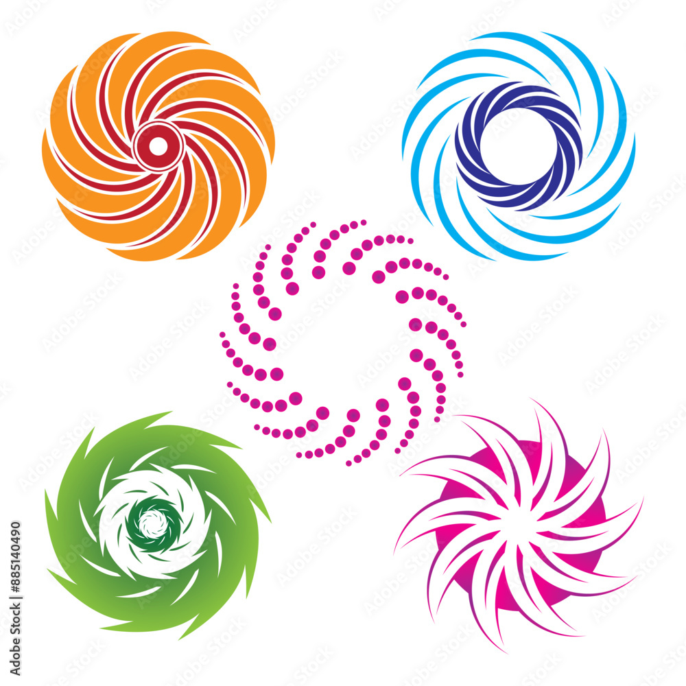 vortex symbol vector illustrator abstract icon logo template design ...
