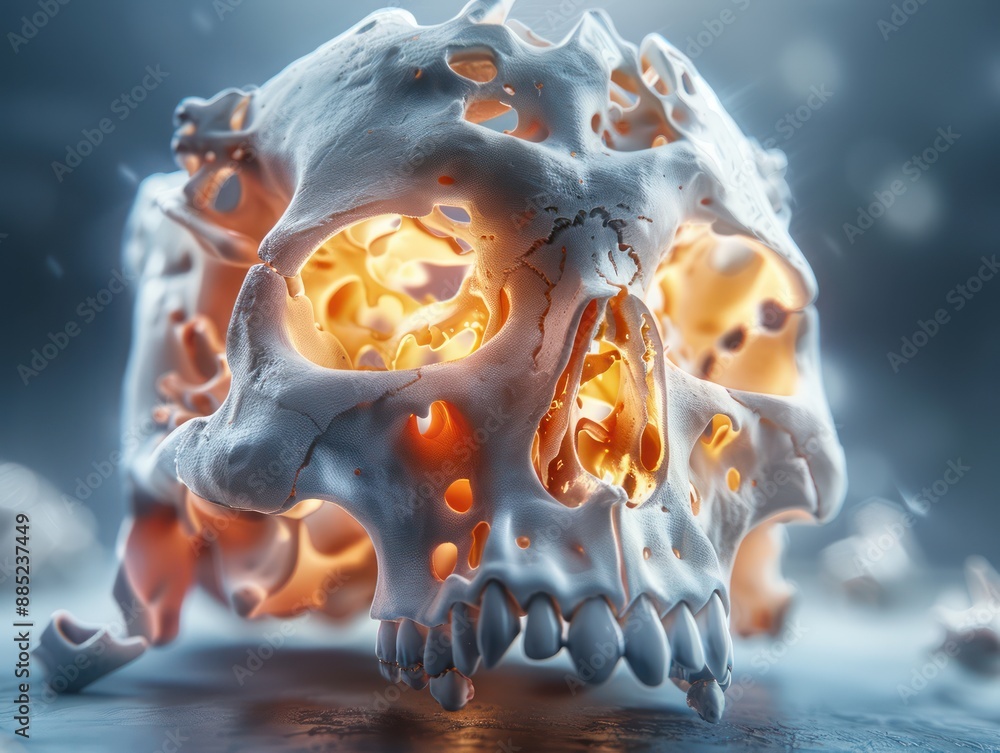 Foto de Stock Detailed Human Skull Anatomy Scan High-Resolution Imaging ...