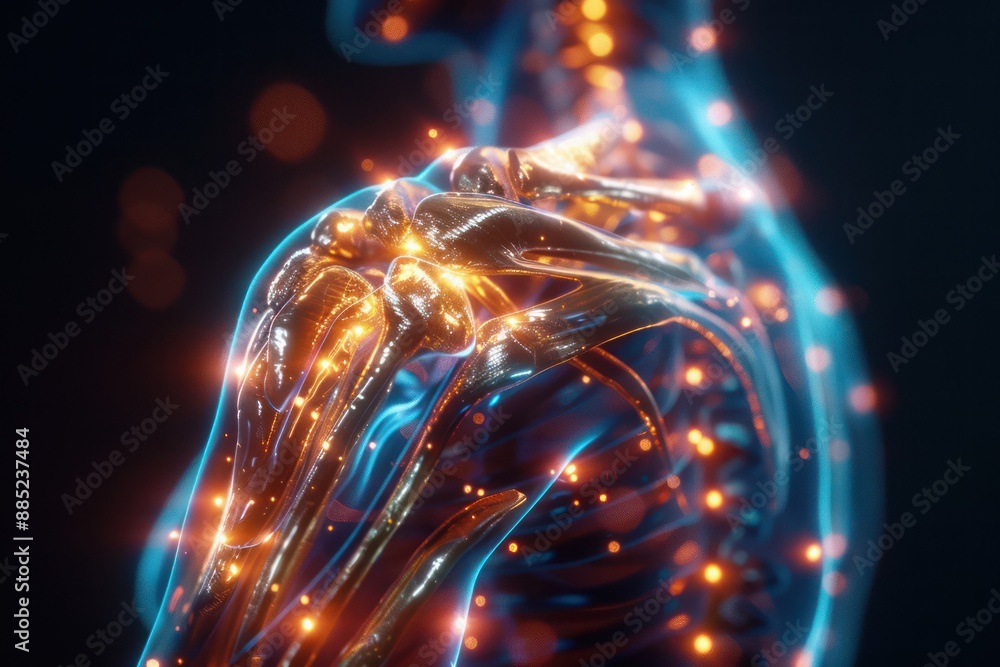 Detailed Shoulder Anatomy Imaging Visualizing Individual Bone Structure ...