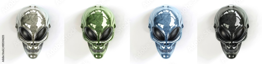 Clipart collection of alien icons isolated on transparent background ...