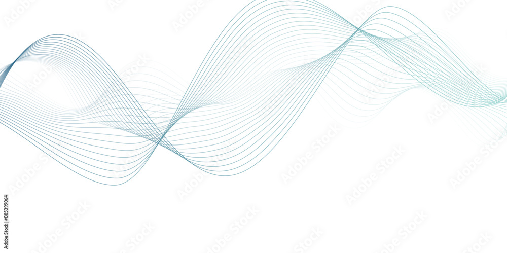 White wave curve lines banner background design. Abstract soft wave lines dynamic flowing blue ...