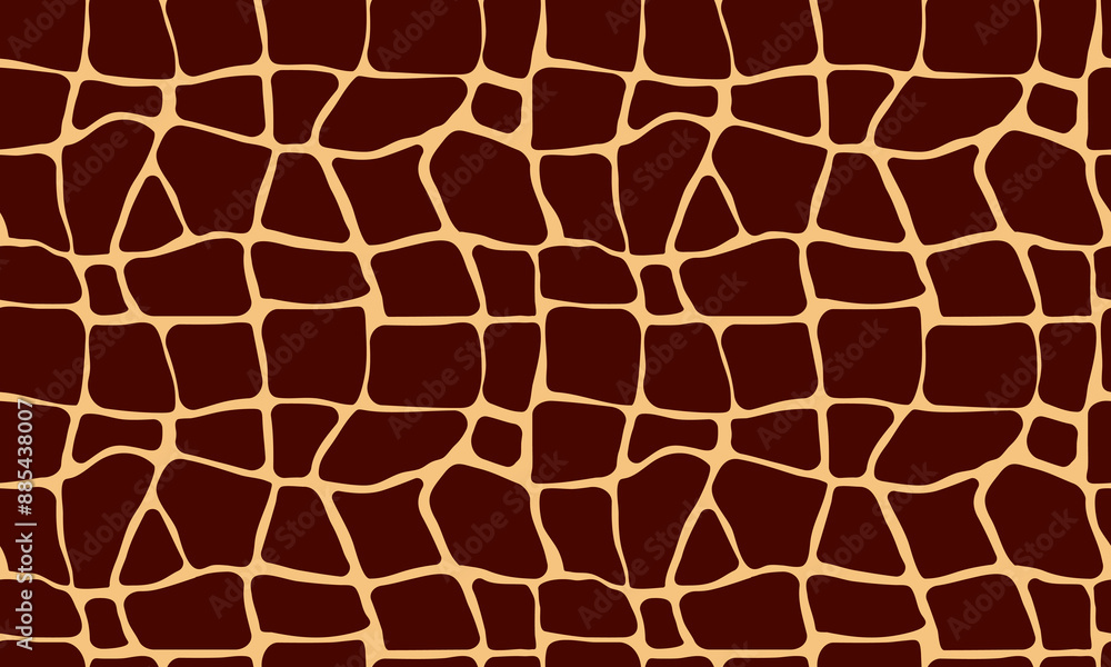 Repeating seamless pattern with giraffe skin pattern in vector for ...