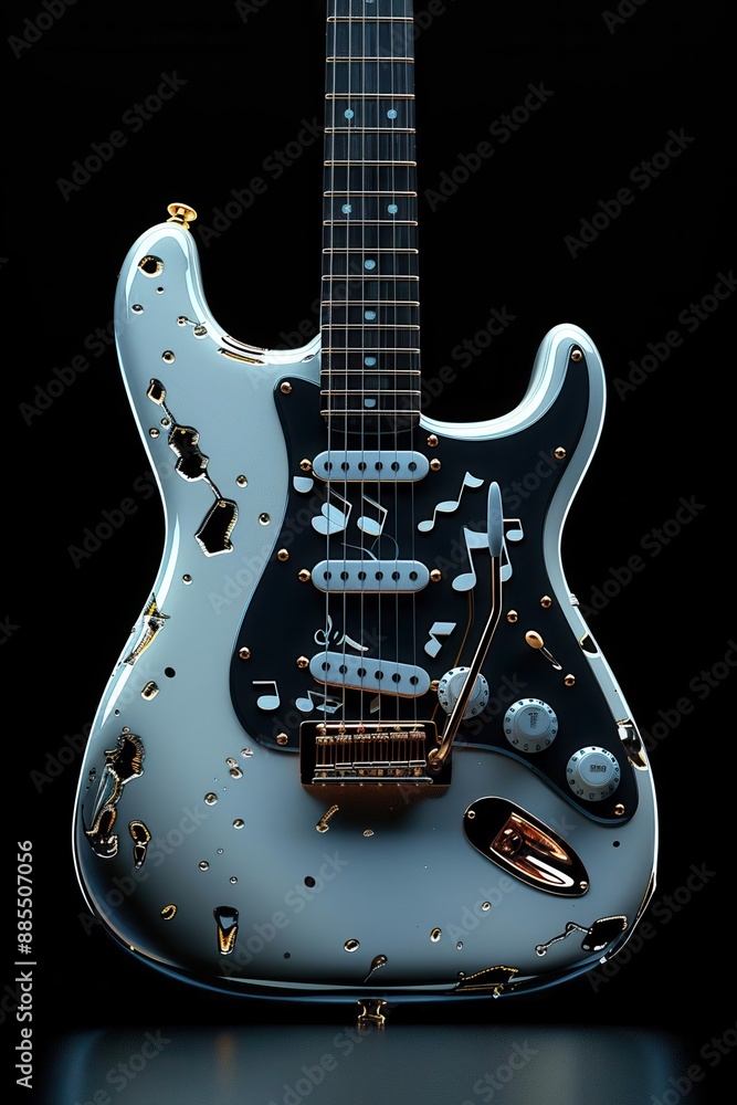 Illustrate a detailed frontal view of a sleek, futuristic electric ...
