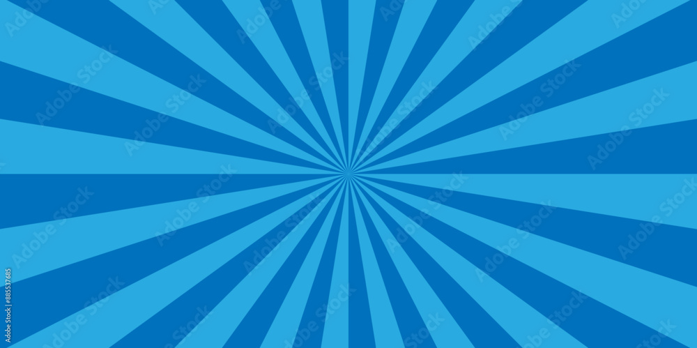 Abstract blue sun rays sunburst backdrop background. seamless retro ...