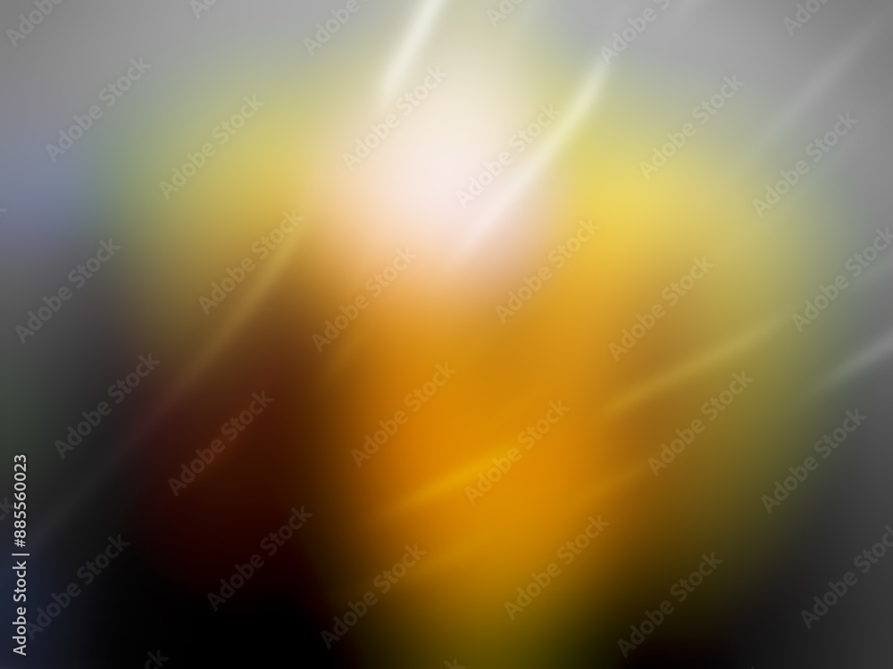 Curve bokeh yellow green golden background with ray, gold abstract ...