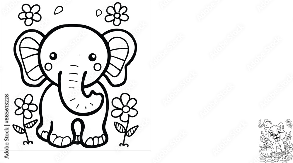 coloring page vector illustration Stock Vector | Adobe Stock