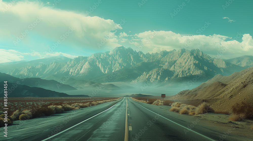 "Scenic Road Trip: Aesthetic Background Wallpaper" "Aesthetic Road Trip ...