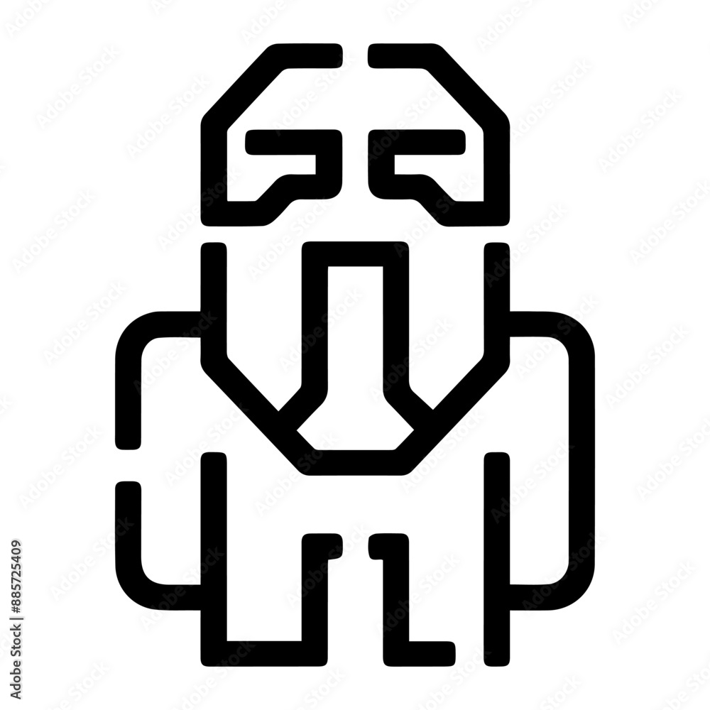 golem icon or modern line symbol. Vector line art and icon design with ...