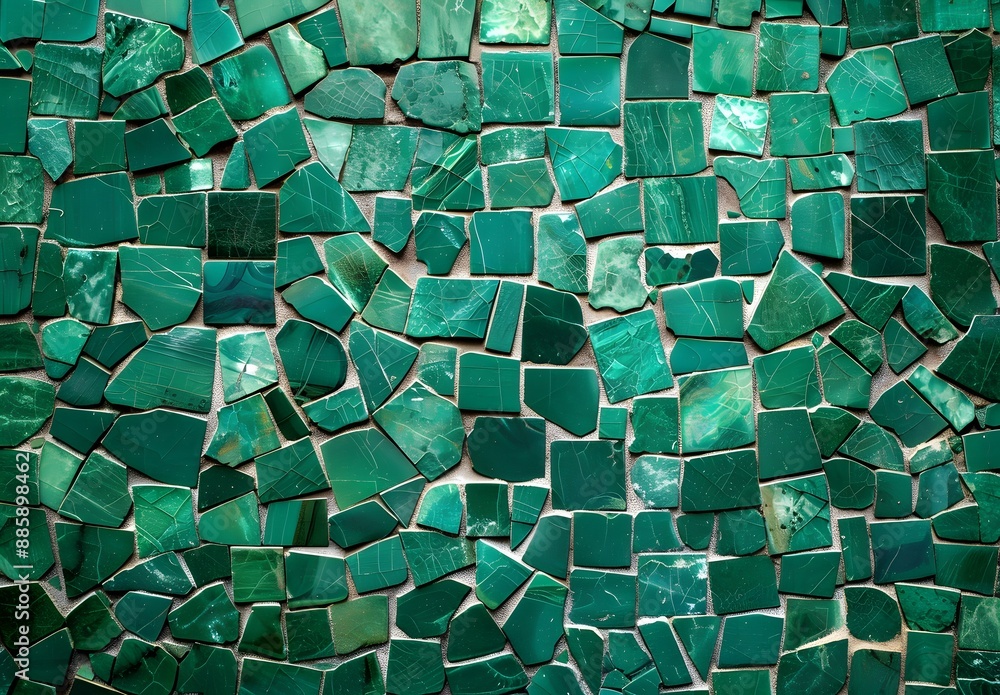 Emerald Green Mosaic Tile Wall Texture Stock Photo | Adobe Stock