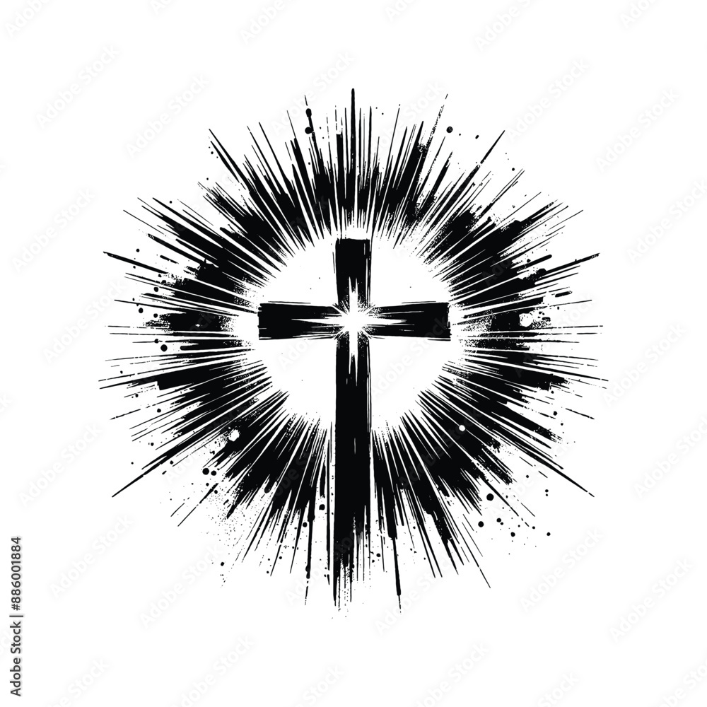 Cross and Resurrection Show the cross with a burst of light symbolizing ...