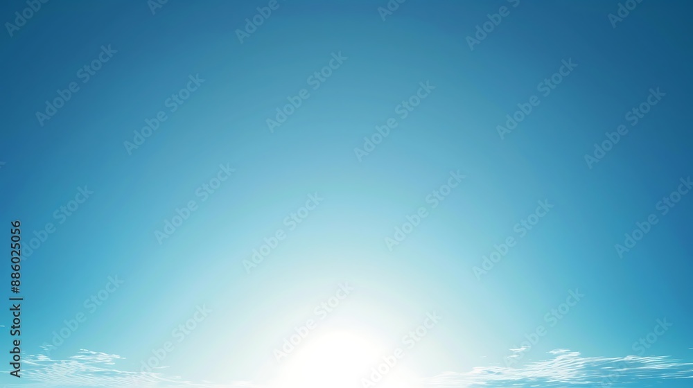 Simple sky blue background with a gradient effect and soft lighting ...