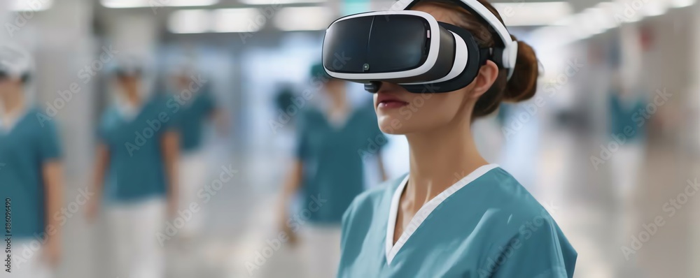 Virtual reality therapy, immersive treatments for mental health Stock ...