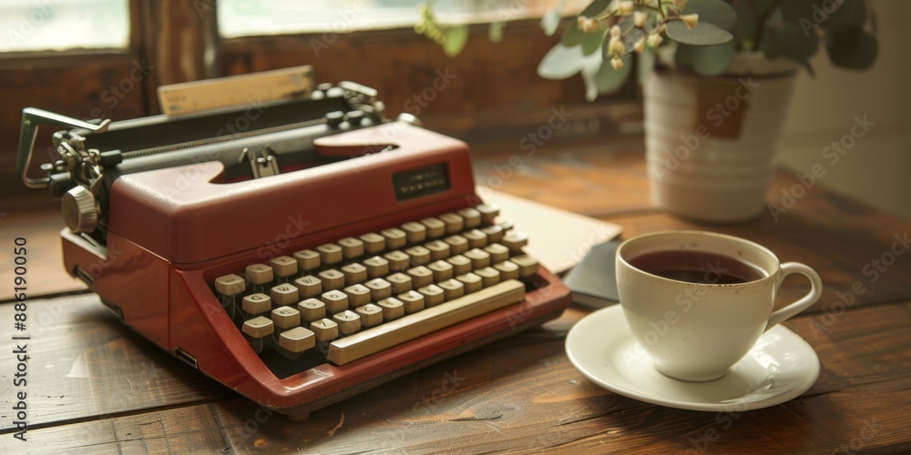 Evolution of Technology from Typewriters to Computers, Depicting the ...