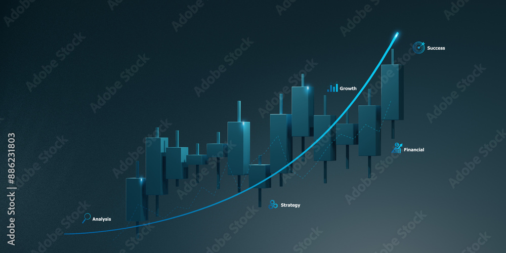 Financial analysis stock market indicator chart wealth candlestick ...