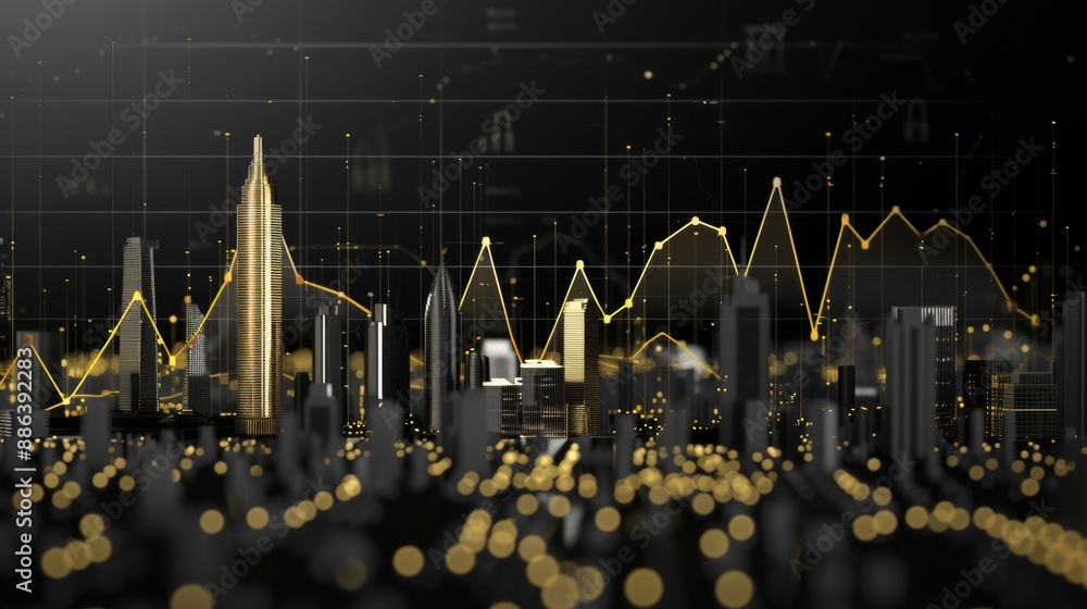 Cityscape of Growth: A captivating visualization of a thriving ...
