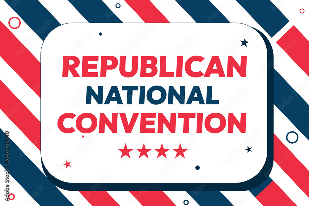 National Convention of Republicans background design in patriotic ...