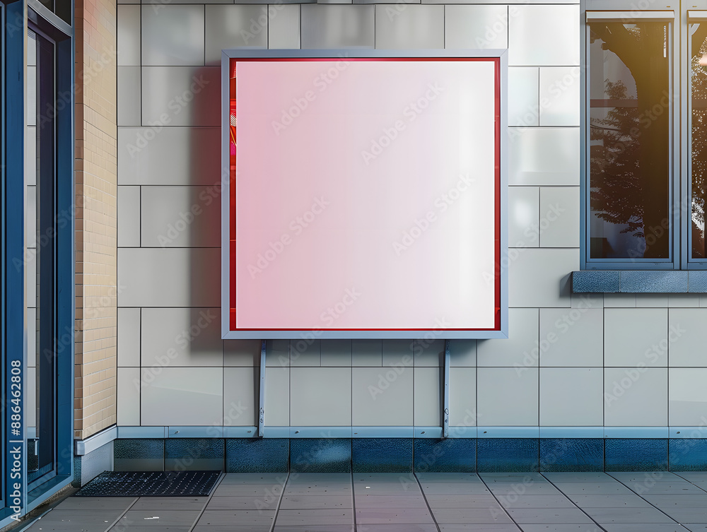 Blank signboard mockup on a school campus bulletin board, display your ...