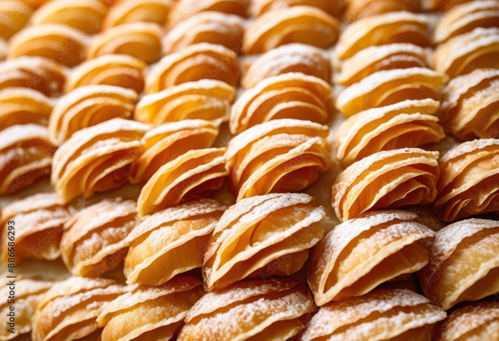 delicate flaky sfogliatelle pastry shell layers close texture ...