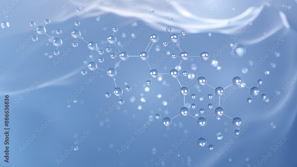 clindamycin molecular structure, 3d model molecule, antibiotic ...