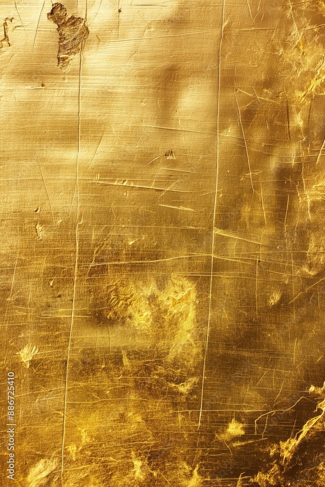 Gold foil texture background with rough uneven surface, small scratches ...