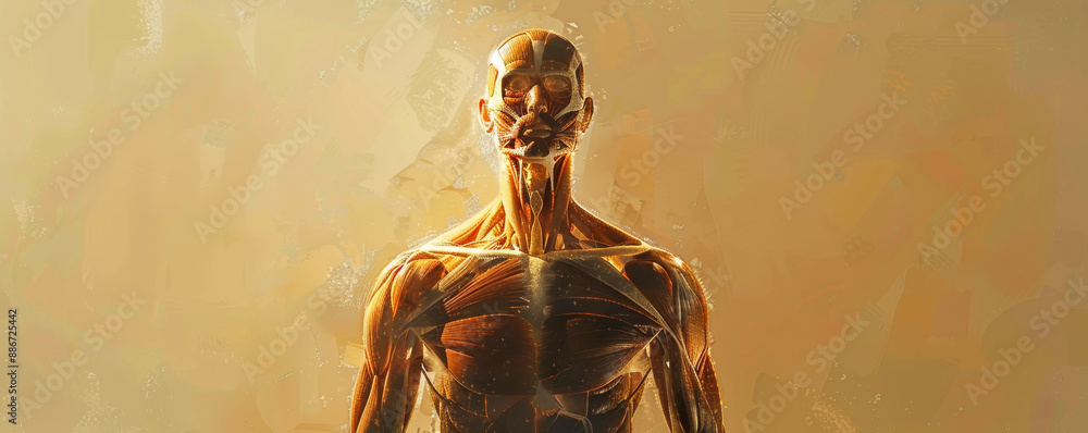 A detailed and visually striking image of the human integumentary ...