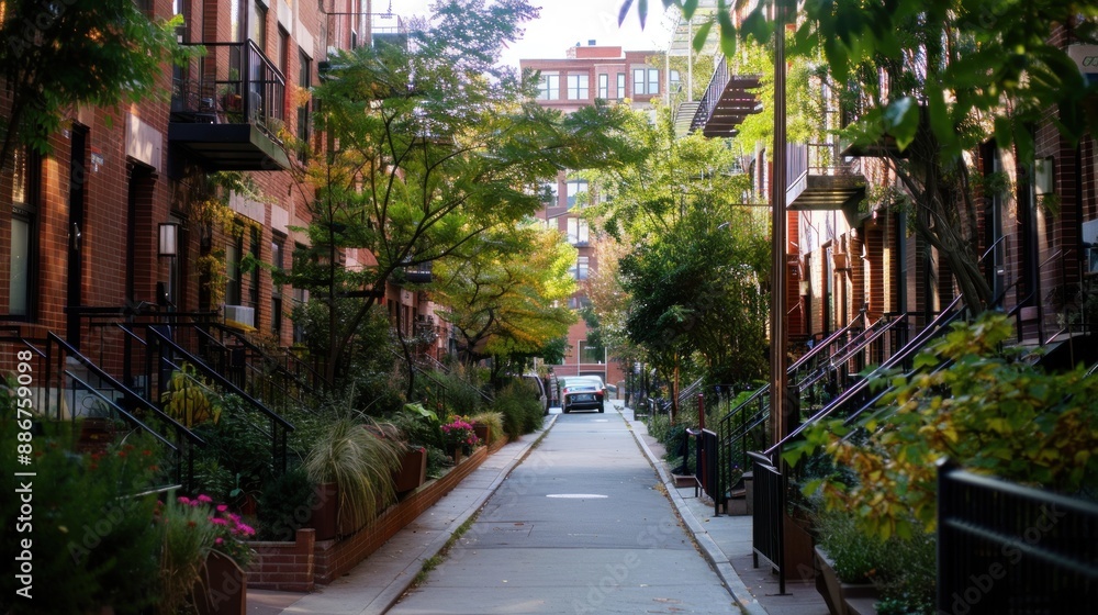 Walkable Urban Neighborhoods . Stock Photo | Adobe Stock