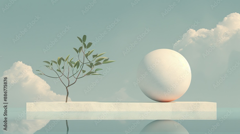 Surreal artwork depicting the interconnectedness of ecosystems in a ...