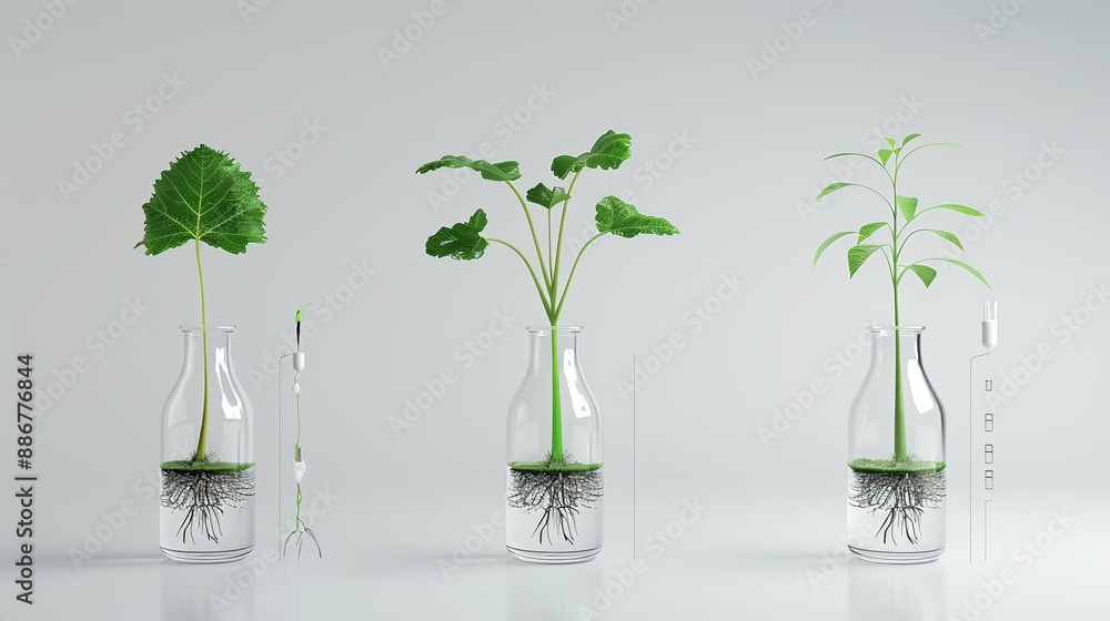 Educational diagram explaining the anatomy of plants and their ...