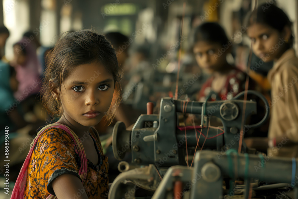 Asian Eastern Bangladeshi child labor in fashion textile industry ...