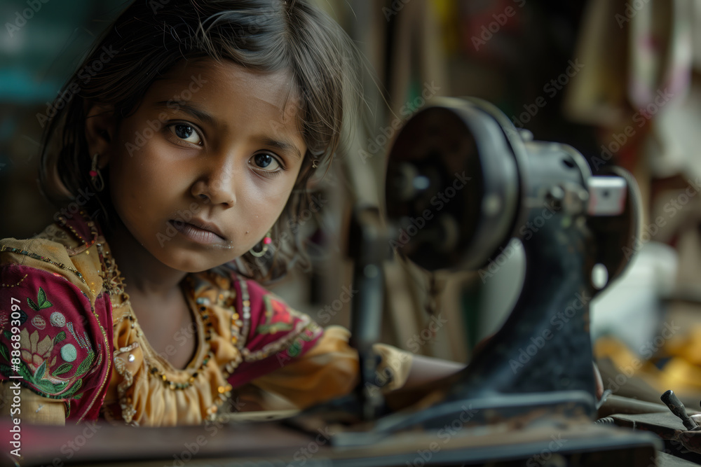 Asian Eastern Bangladeshi child labor in fashion textile industry ...