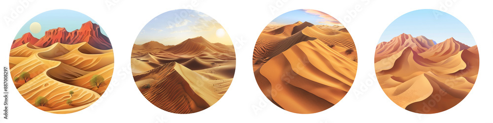 Desert clipart collection, symbol, logos, icons isolated on transparent ...