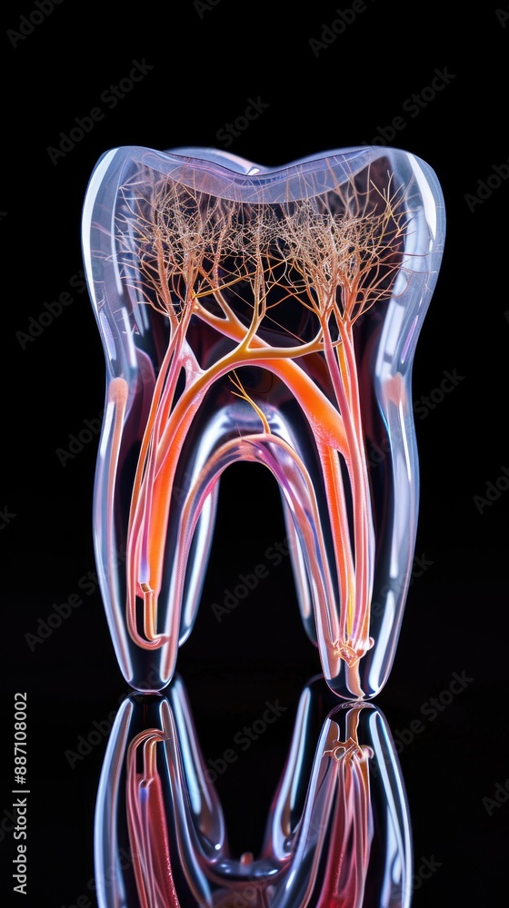 Dental development: tooth structure, nerve, a visible cartilaginous ...