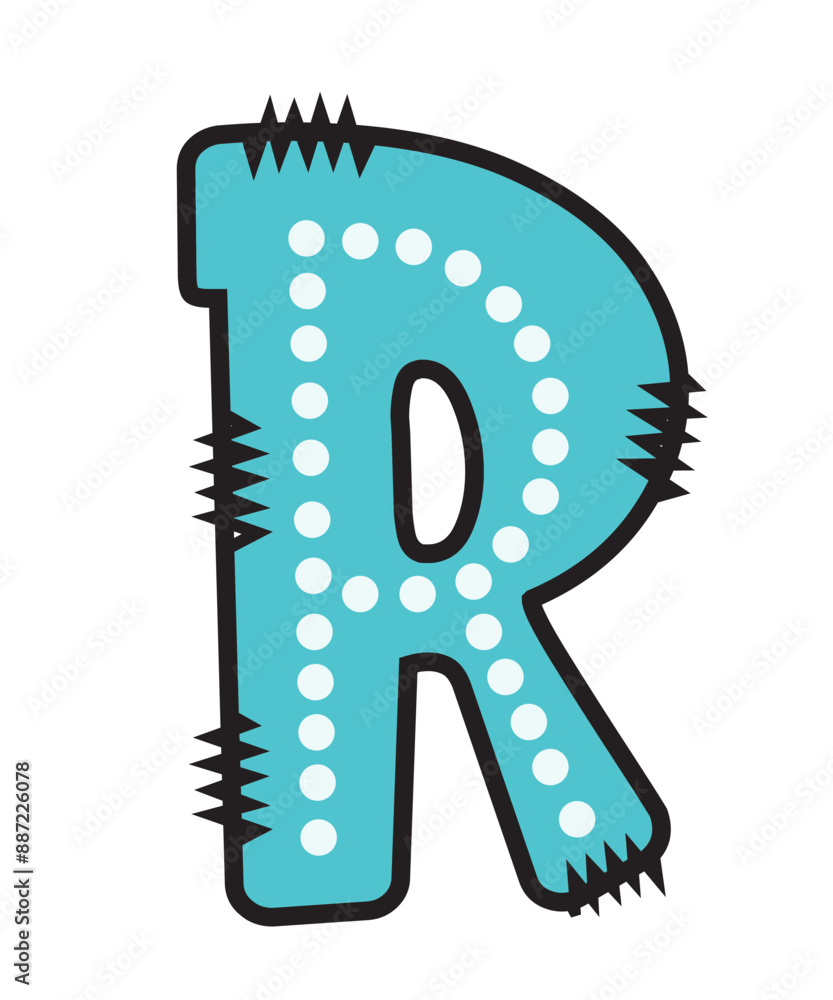 Dalmatian Dots Doodle Bright Alphabet Letters font svg png, Dalmatian ...