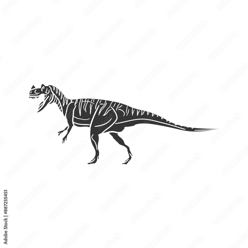 Ceratosaurus Icon Silhouette Illustration. Vector Graphic Pictogram ...