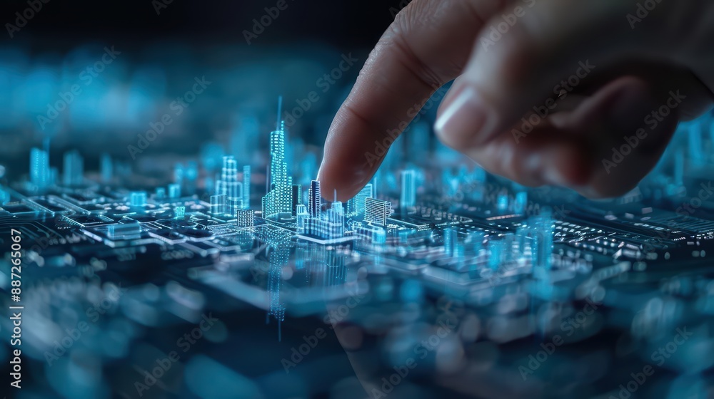 Economic zones growth and development are tracked using holographic ...