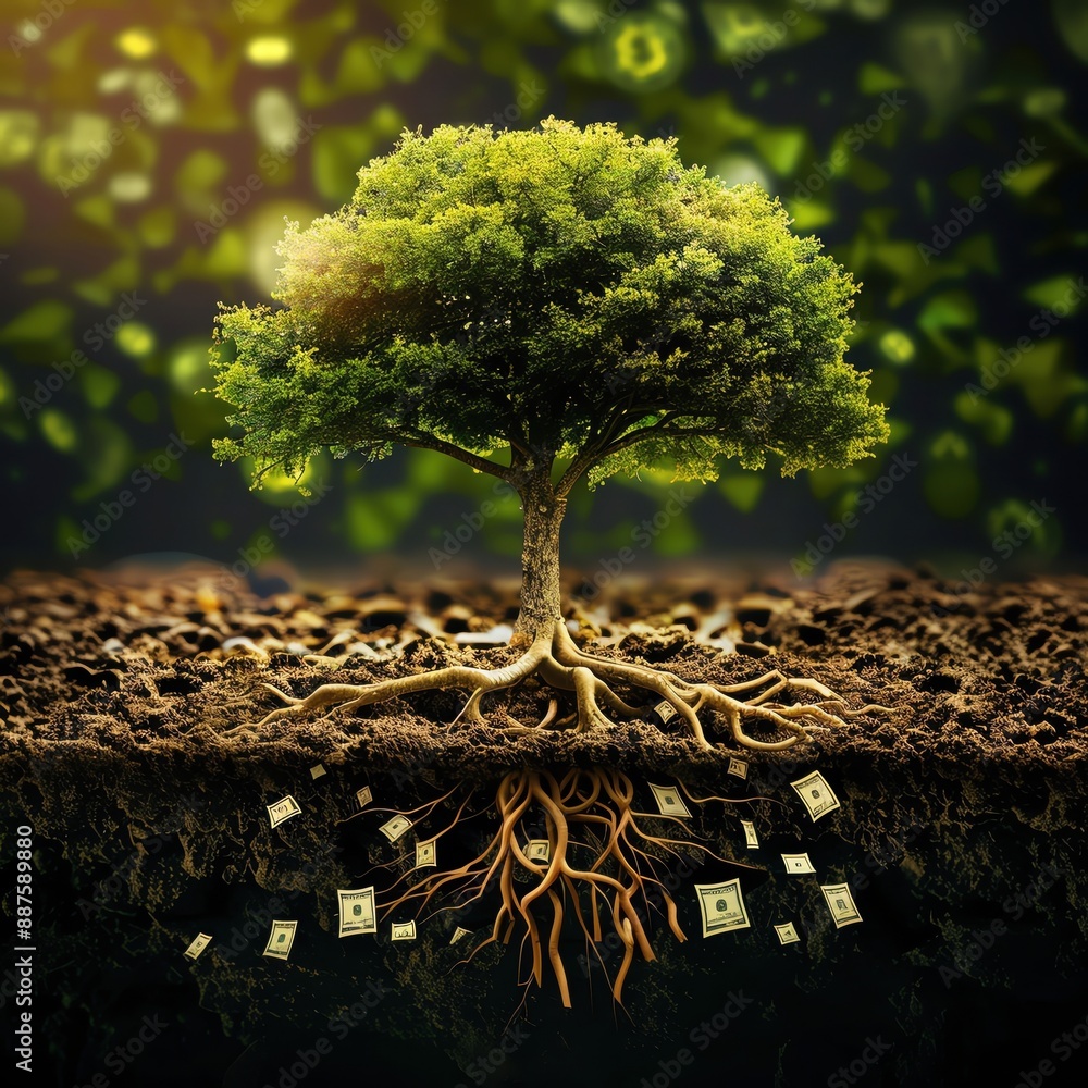 Illustrating Financial Growth and Development. Conceptual image of a ...