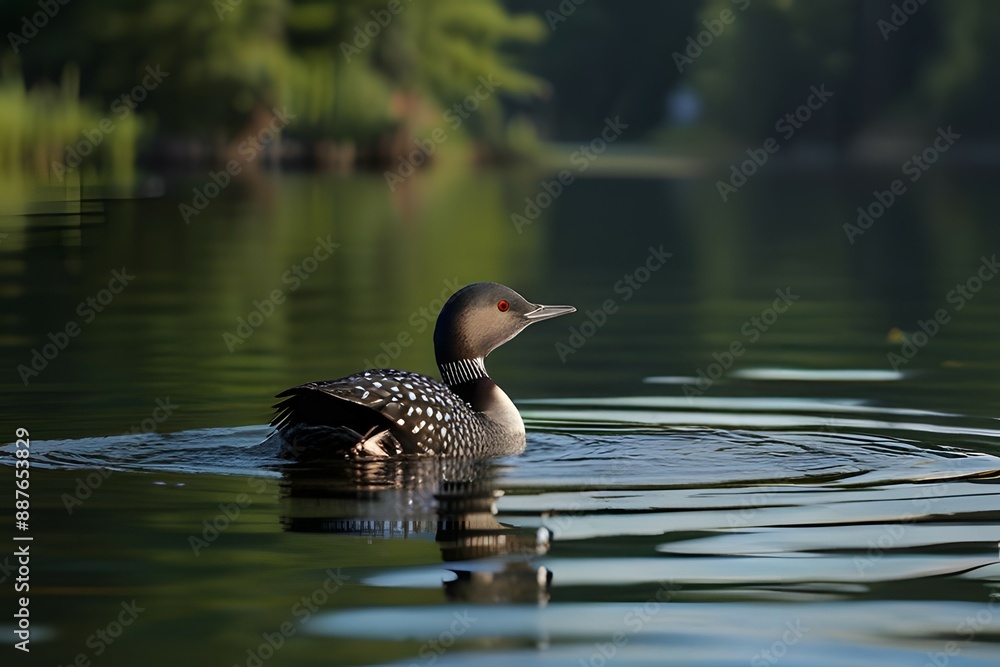 White-headed duck, a swimming duck species, usually lives in fresh ...