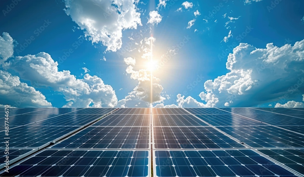 Sustainable power: solar panel systems, solar energy into electricity ...