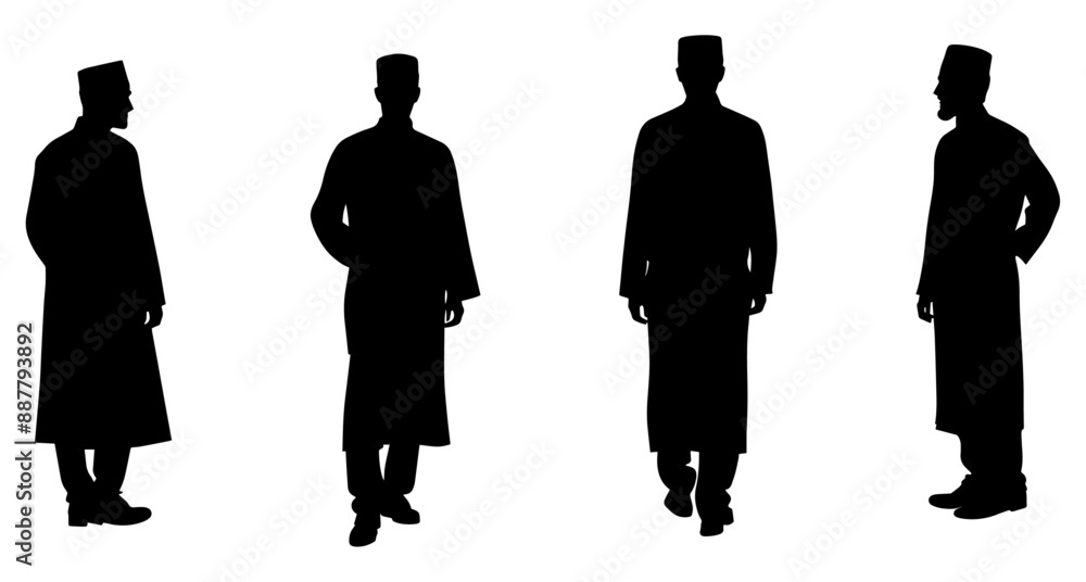 muslim arab man silhouette Stock Vector | Adobe Stock