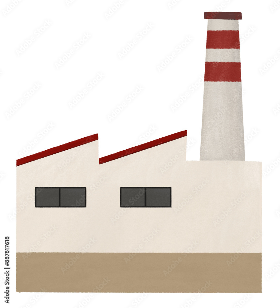 Factory building png, pollution illustration, transparent background ...
