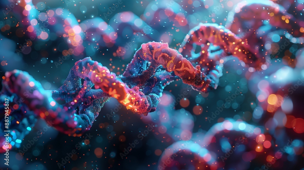 A digital rendering of CRISPR Cas systems, highlighting their complex ...