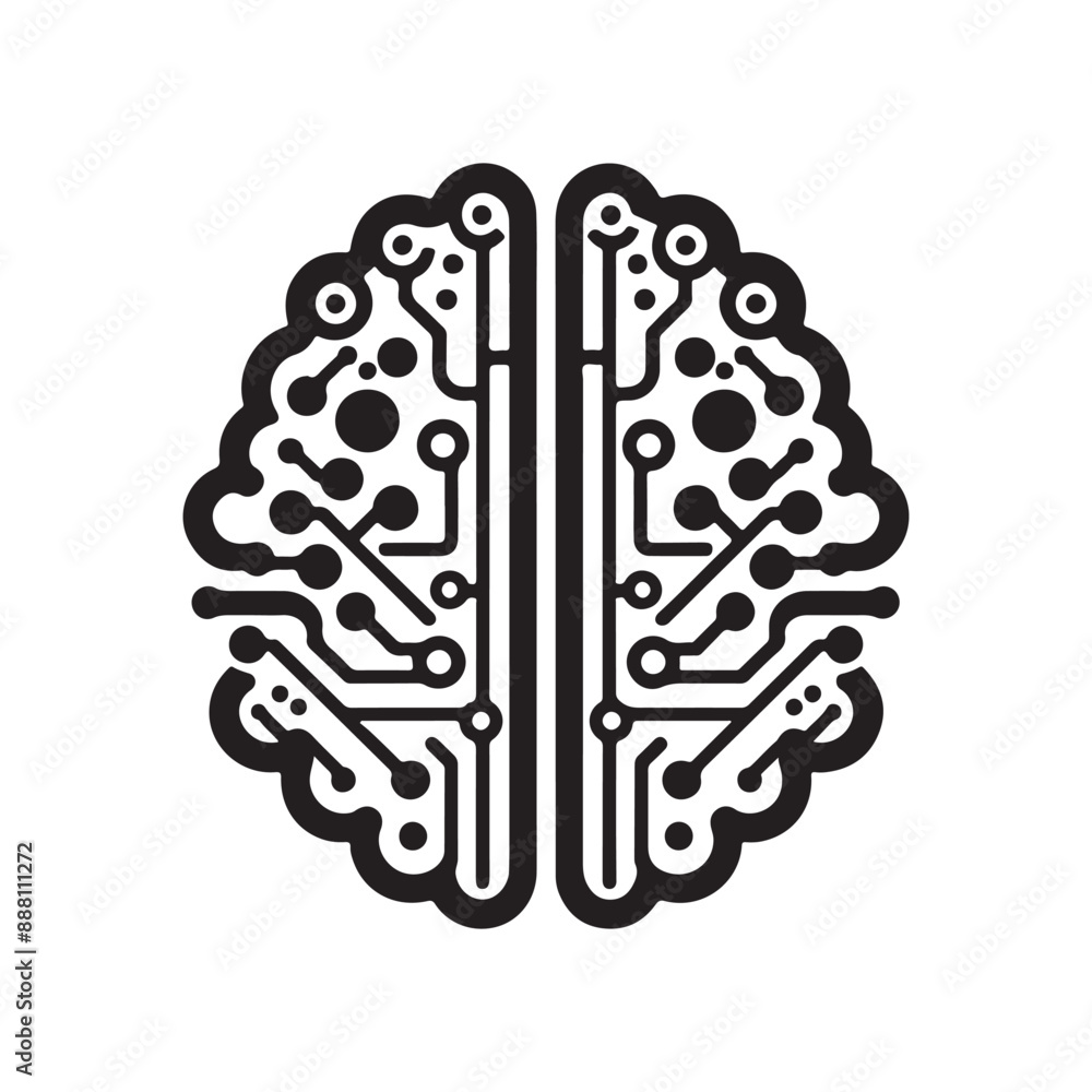 brain tech logo icon design, Brain Concept Icons, Artificial ...