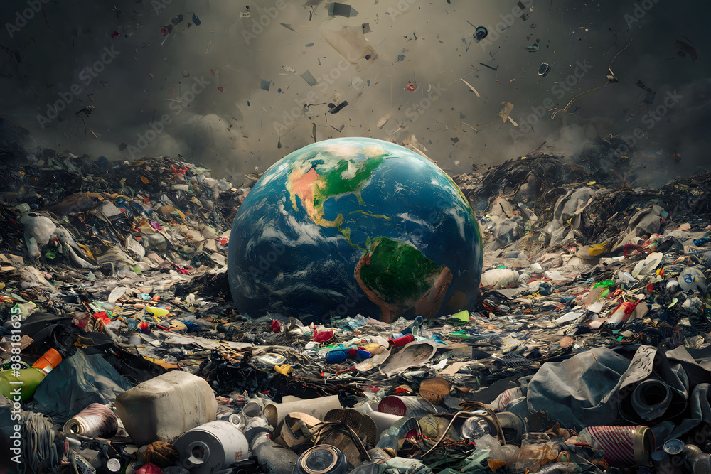 Earth Struggling in a Sea of Waste: A Stark Illustration of ...