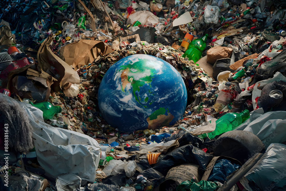 Earth Struggling in a Sea of Waste: A Stark Illustration of ...